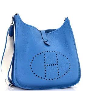 Hermès Evelyne Bag Gen Iii Clemence Gm - Blue