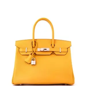 Hermès Birkin Handbag Epsom With Palladium Hardware 30 - Yellow