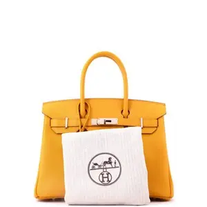 Hermès Birkin Handbag Epsom With Palladium Hardware 30 - Yellow
