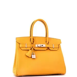 Hermès Birkin Handbag Epsom With Palladium Hardware 30 - Yellow