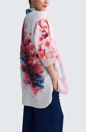 LUUKAA Printed Muslin Shirt