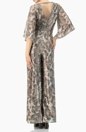 IVONNE Sequin Wide-leg Jumpsuit