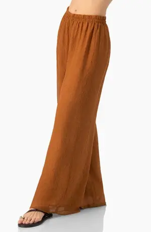 IVONNE Airy Wide-leg Elastic Waist Pants