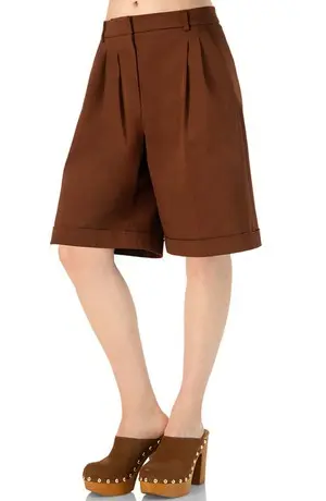 IVONNE Tailored Bermuda Shorts With Pockets