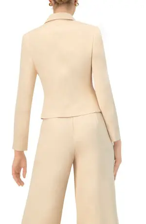 IVONNE Tailored Single-button Blazer - Sand