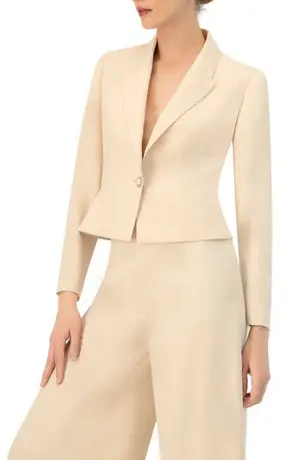 IVONNE Tailored Single-button Blazer - Sand