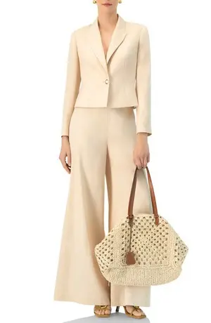 IVONNE Tailored Single-button Blazer - Sand