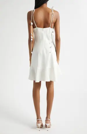 Cinq À Sept Ganessa Ruched Satin Dress - Ivory