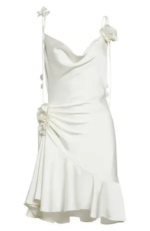 Cinq À Sept Ganessa Ruched Satin Dress - Ivory