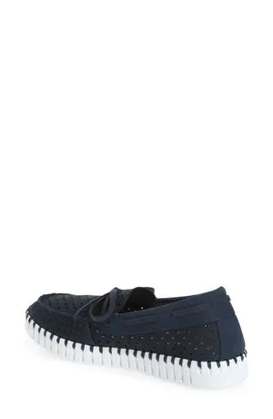 ILSE JACOBSEN Microfiber Sailor Shoe - Dark Indigo