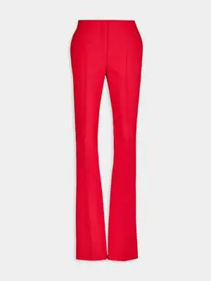 FERRAGAMO Tailored Wool Trousers - Red