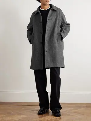 CORRIDOR Herringbone Wool Coat