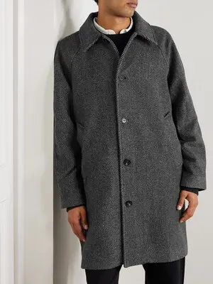 CORRIDOR Herringbone Wool Coat