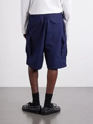BEAMS Straight-leg Cotton-ripstop Cargo Shorts - Blue