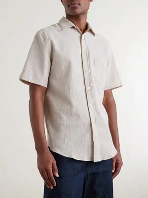 Portuguese Flannel Theme Textured Cotton-blend Shirt