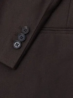 Nn07 Timo 1808 Canvas Blazer - Brown