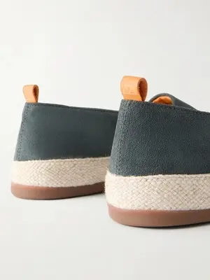 Mulo Suede Espadrilles - Blue