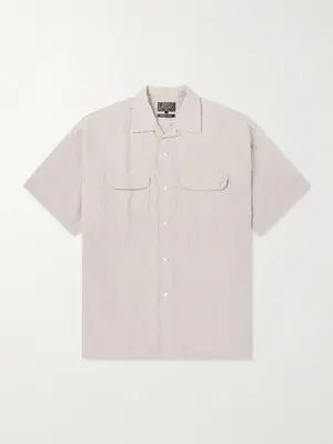 BEAMS Convertible-collar Linen Shirt - Neutrals