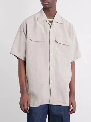 BEAMS Convertible-collar Linen Shirt - Neutrals