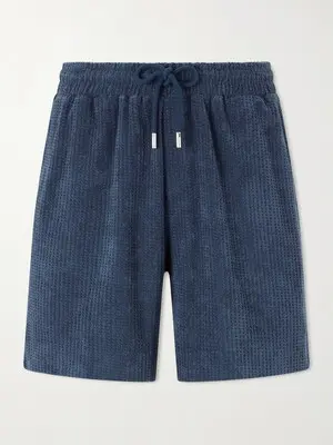 Mr P. Waffle-knit Cotton-terry Shorts