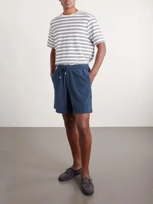 Mr P. Waffle-knit Cotton-terry Shorts