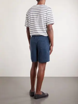Mr P. Waffle-knit Cotton-terry Shorts