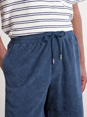 Mr P. Waffle-knit Cotton-terry Shorts