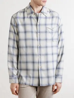 Our Legacy Every Checked Twill Shirt - Blue