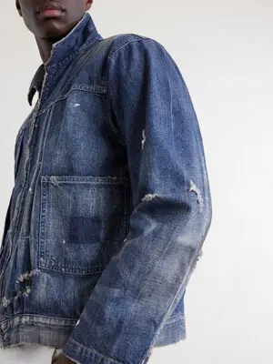 NEIGHBORHOOD Distressed Denim Jacket