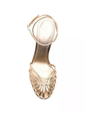 ALEVI MILANO Metallic Leather Stiletto Sandals