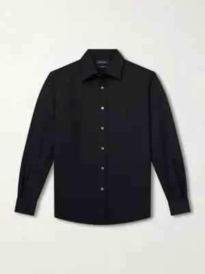 Thom Sweeney Wool Shirt - Black