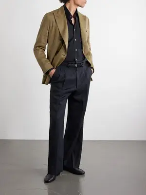 Thom Sweeney Wool Shirt - Black