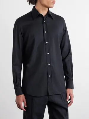Thom Sweeney Wool Shirt - Black