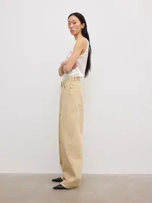 HOUSE OF DAGMAR Baggy Fit Denim - Beige