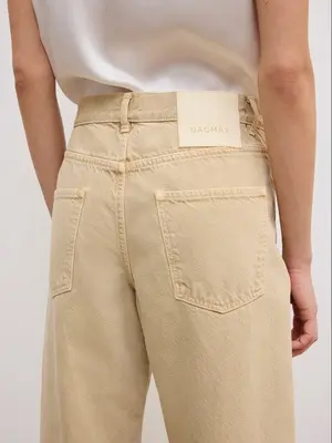 HOUSE OF DAGMAR Baggy Fit Denim - Beige