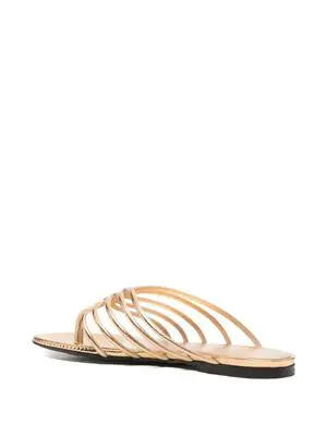 ALEVI MILANO Strappy Metallic Leather Sandals