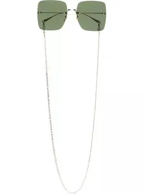 Gucci Rimless Oversized-frame Sunglasses - Gold