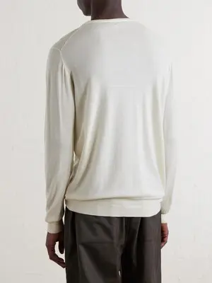 William Lockie Merino Wool Crewneck Sweater - Neutrals