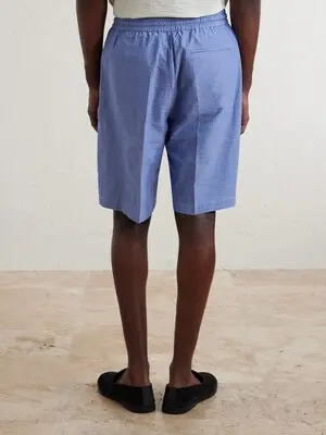 Paul Smith Straight-leg Striped Cotton-seersucker Drawstring Shorts