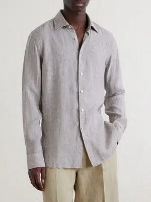 SLOWEAR Striped Linen Shirt