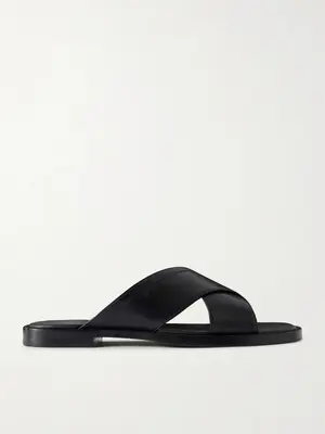 J.M. WESTON Leather Sandals - Black