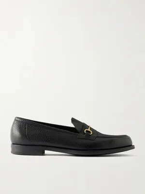 EDWARD GREEN Putney Horsebit-embellished Leather Loafers - Black