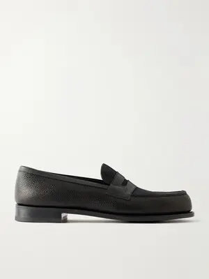 J.M. WESTON Full-grain Leather Loafers - Black