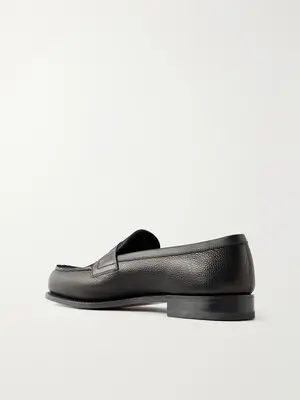 J.M. WESTON Full-grain Leather Loafers - Black