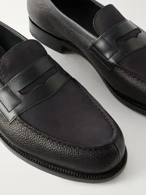 J.M. WESTON Full-grain Leather Loafers - Black