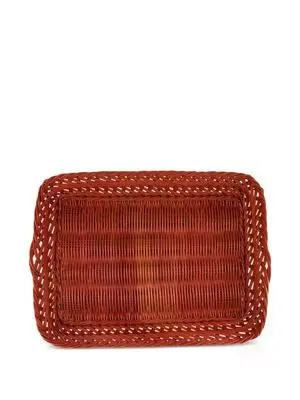 HOUSE OF CAPRICORN Vitória Woven Tray - Brown