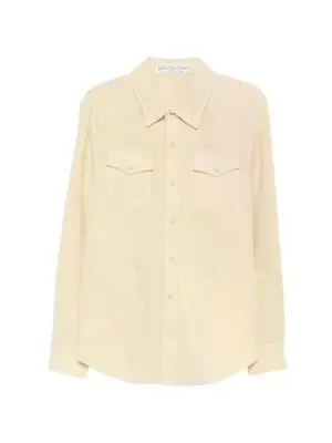 GOD'S TRUE CASHMERE Waffle-knit Button-down Shirt