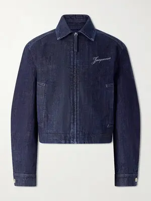 Jacquemus La Veste De-nîmes Logo-embroidered Denim Jacket