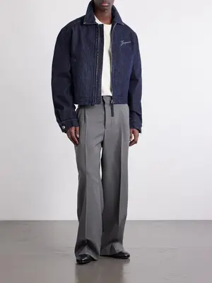 Jacquemus La Veste De-nîmes Logo-embroidered Denim Jacket