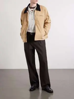 A.PRESSE Camp-collar Silk Shirt